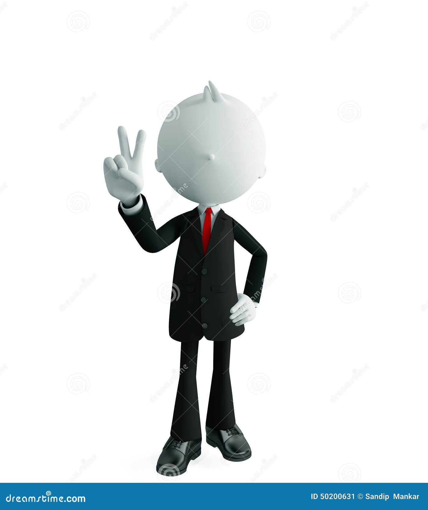 Businessman with win pose stock illustration. Illustration of company ...