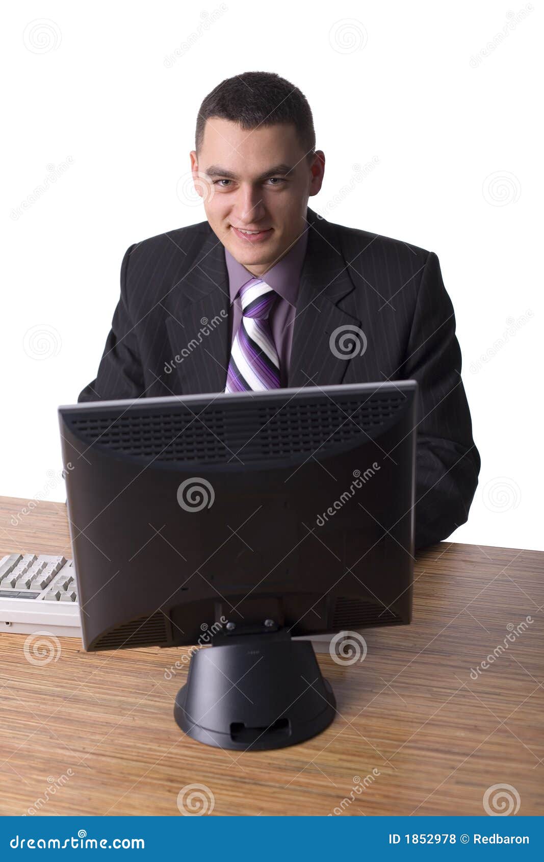 Businessman at work stock photo. Image of desk, suit, business - 1852978