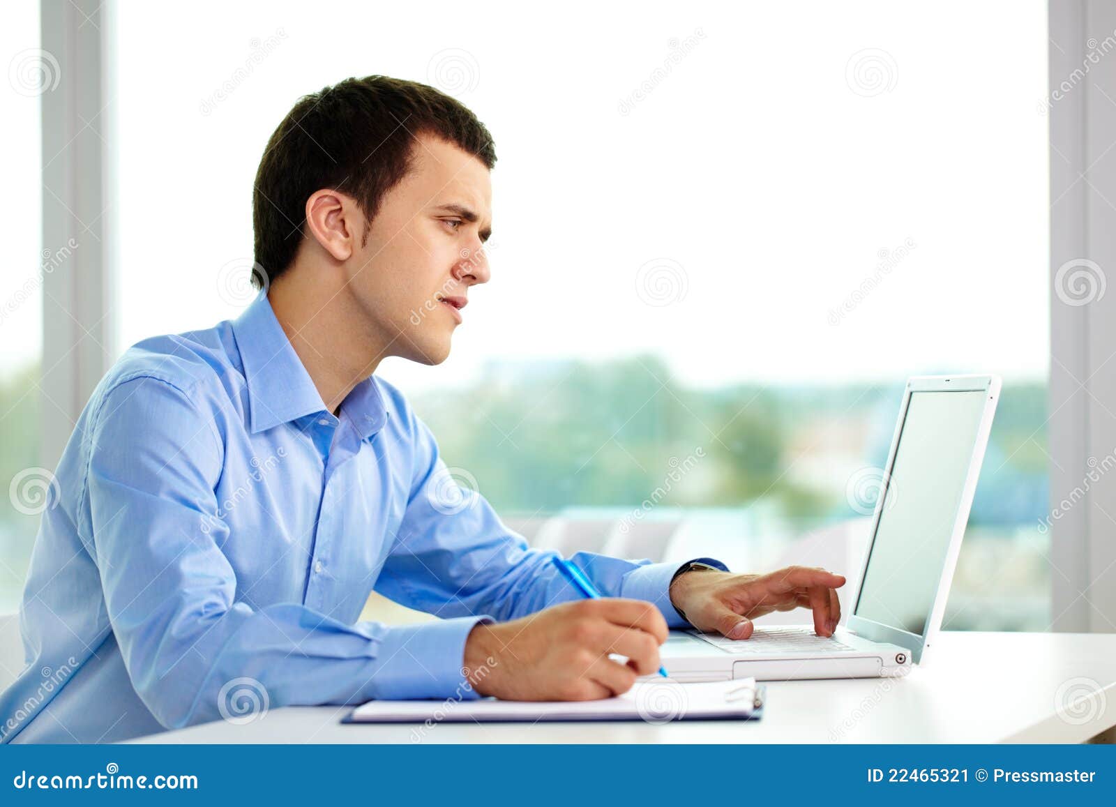 Businessman at work stock image. Image of employmant - 22465321