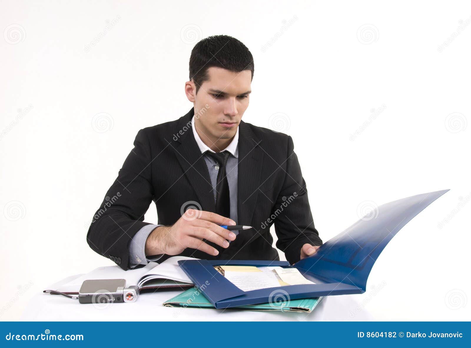 Businessman at work stock photo. Image of businessman - 8604182