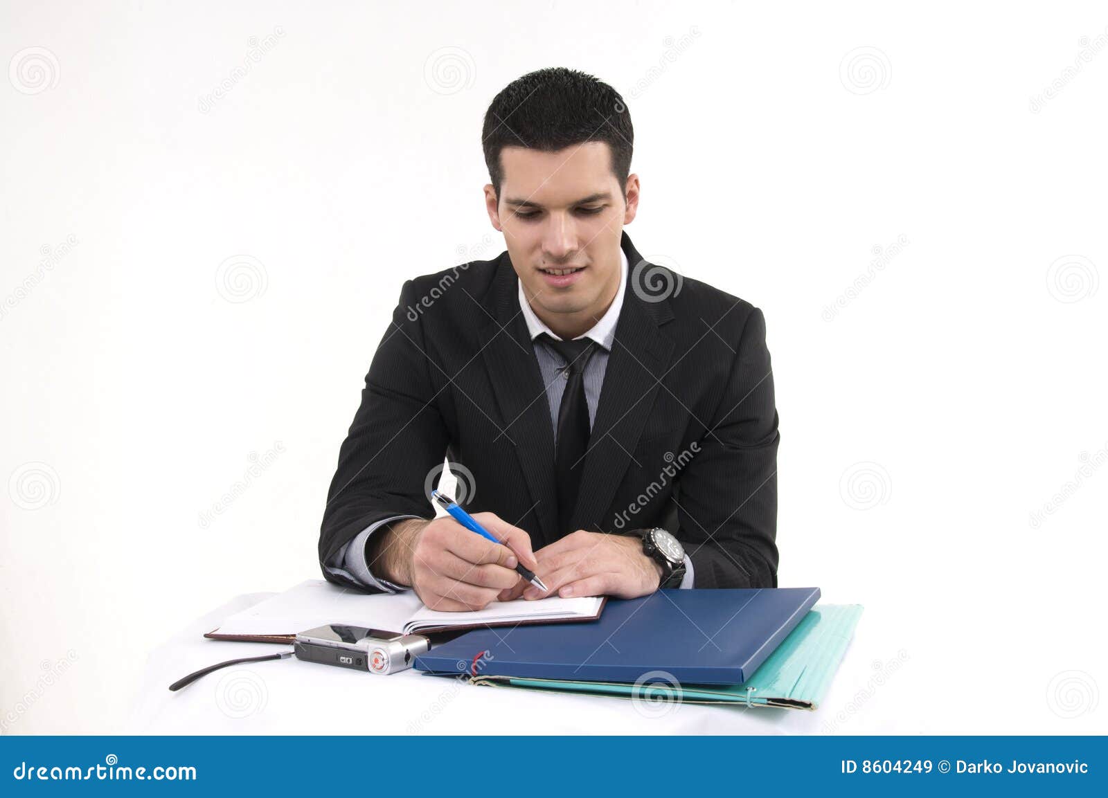 Businessman at work stock image. Image of folder, connection - 8604249