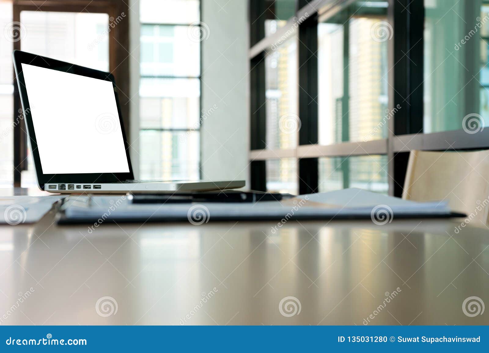 Businessman Work with Computer on Table Stock Photo - Image of ...