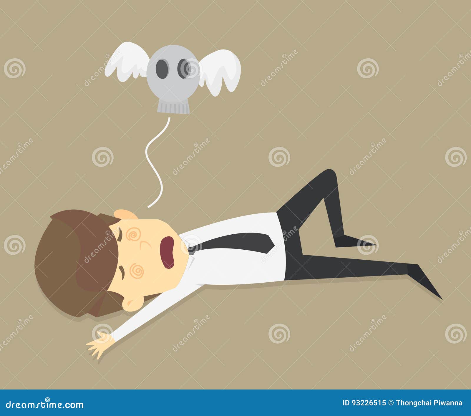 Businessman Work Hard until Dead Stock Vector - Illustration of career ...