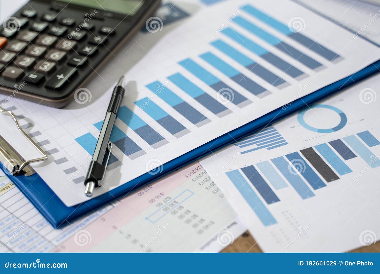 Businessman Work in Office Analysis Chart Graphy Planning Analyzing ...