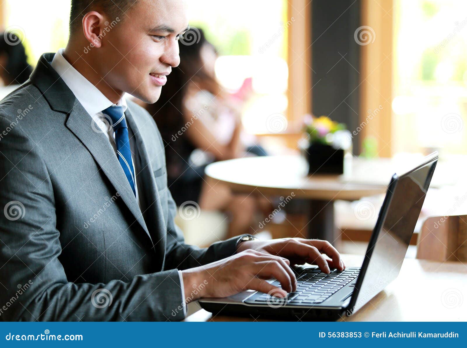 Businessman Work Using Laptop Stock Image - Image of comfortable ...