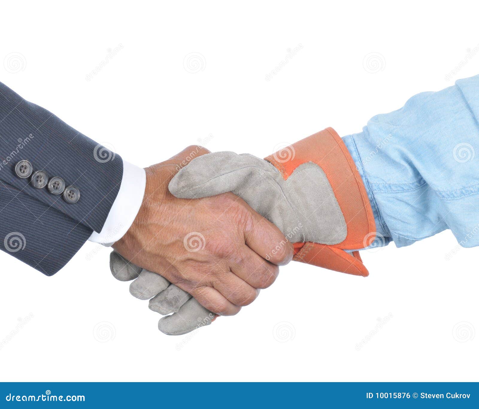 Businessman and Worker Handshake Stock Photo - Image of deal, caucasian ...