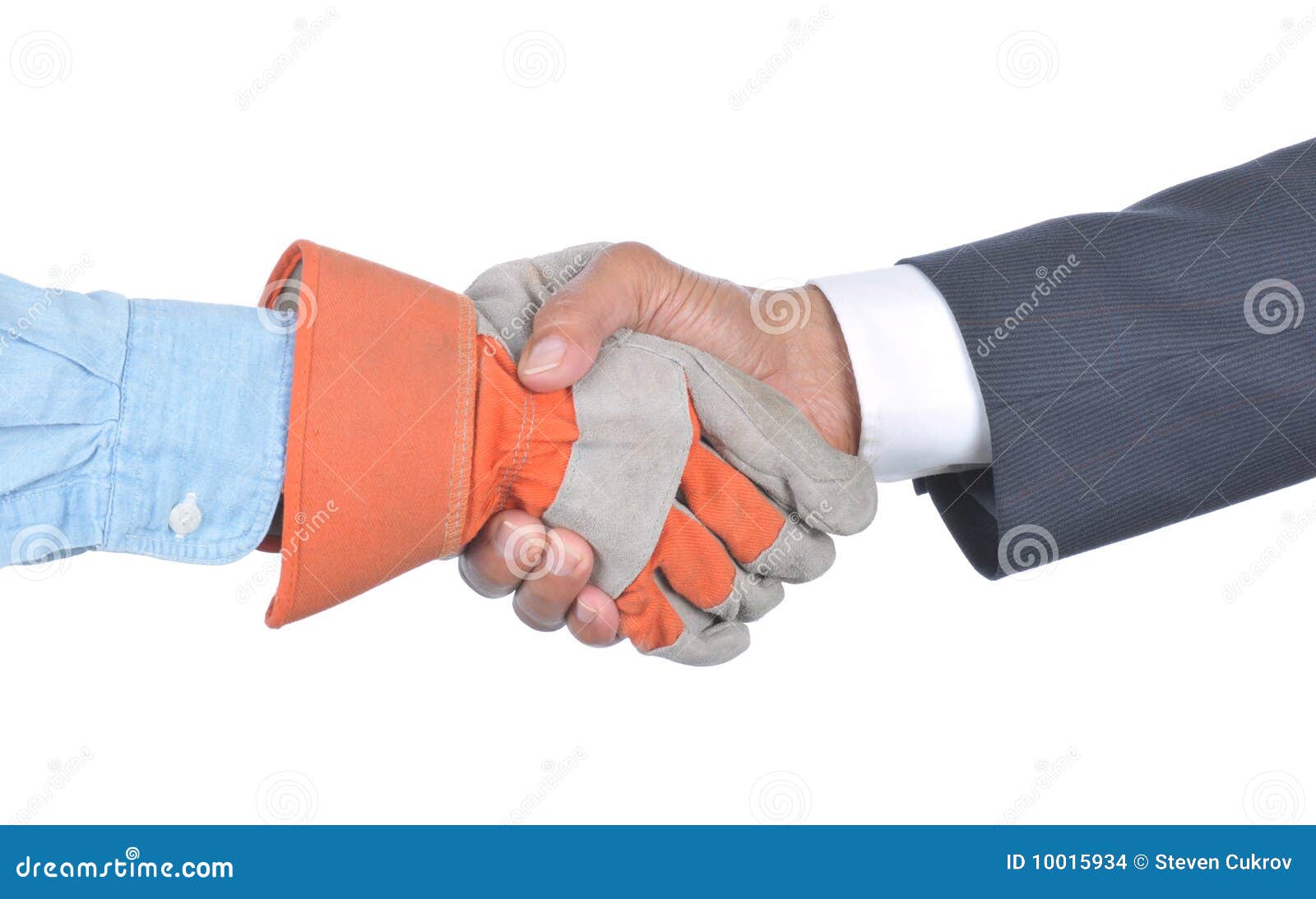 Businessman and Worker Handshake Stock Photo - Image of pact, agreement ...