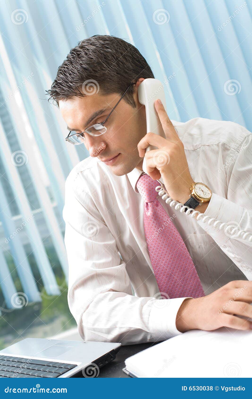 Businessman working stock photo. Image of business, calling - 6530038