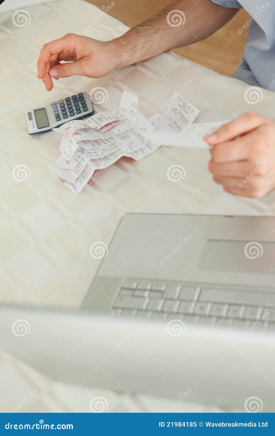Businessman Working on Bills Stock Image - Image of documents ...