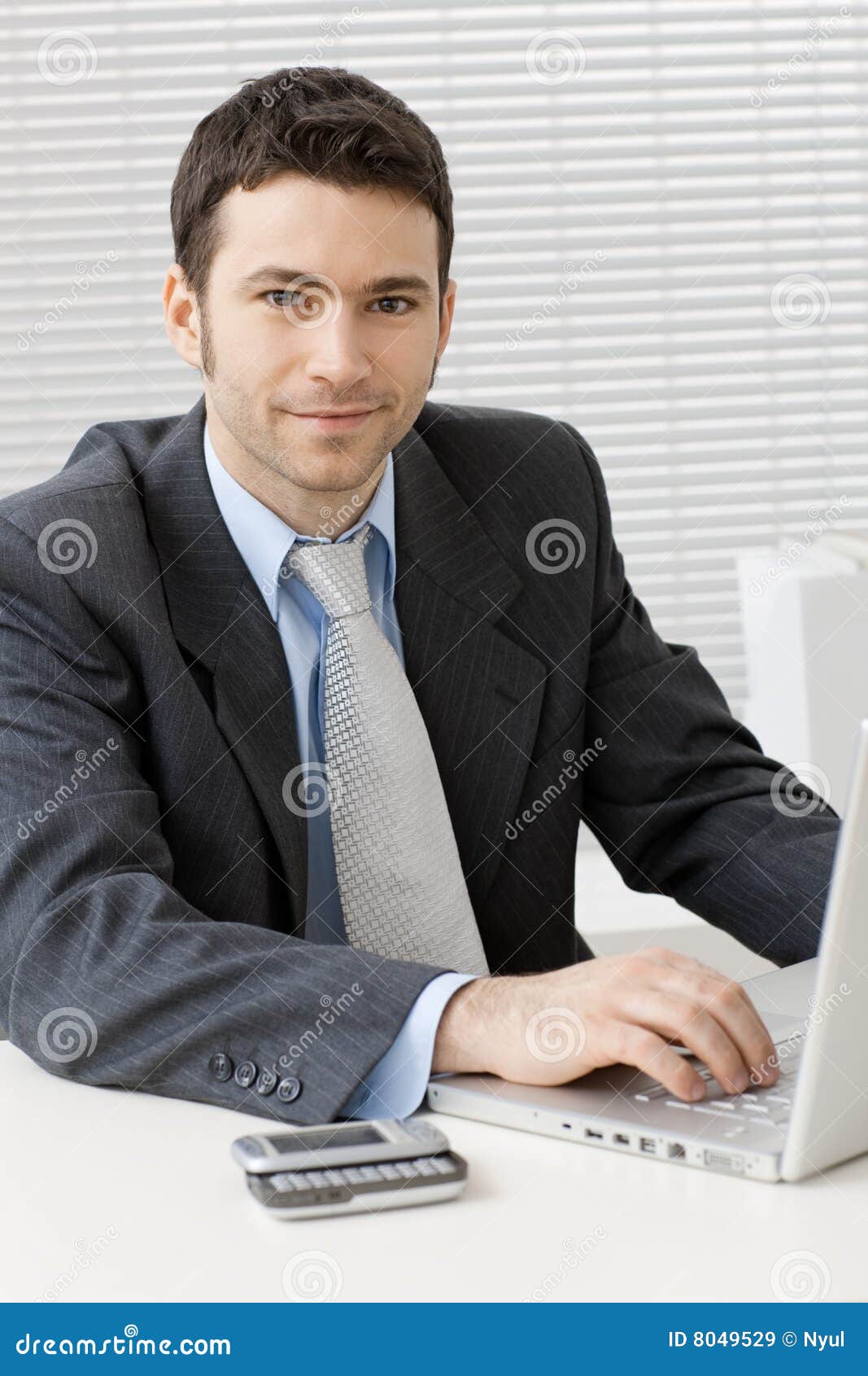 Businessman Working on Computer Stock Image - Image of businessman ...