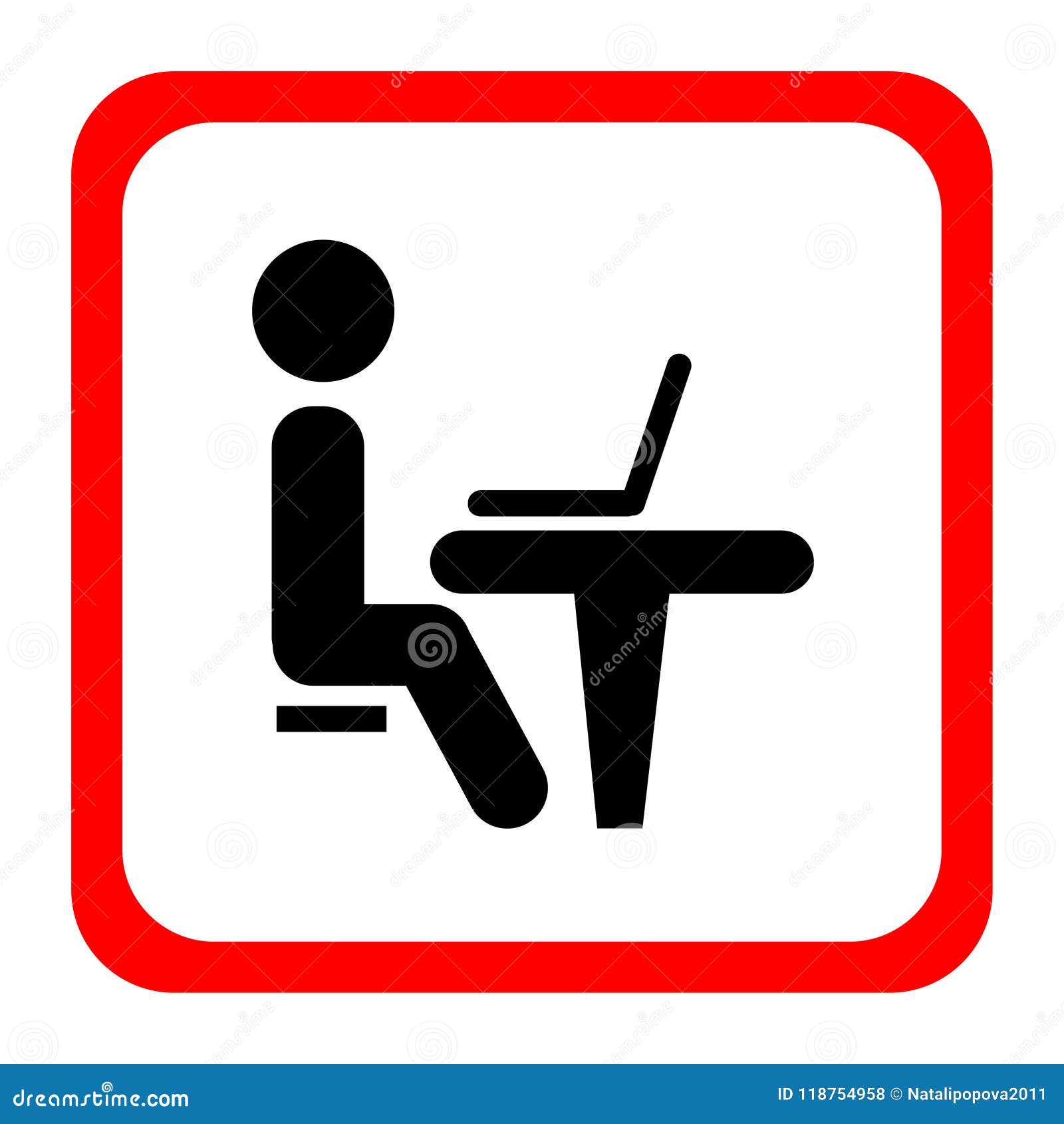 Businessman Working on Computer. Vector Illustration Stock Vector ...