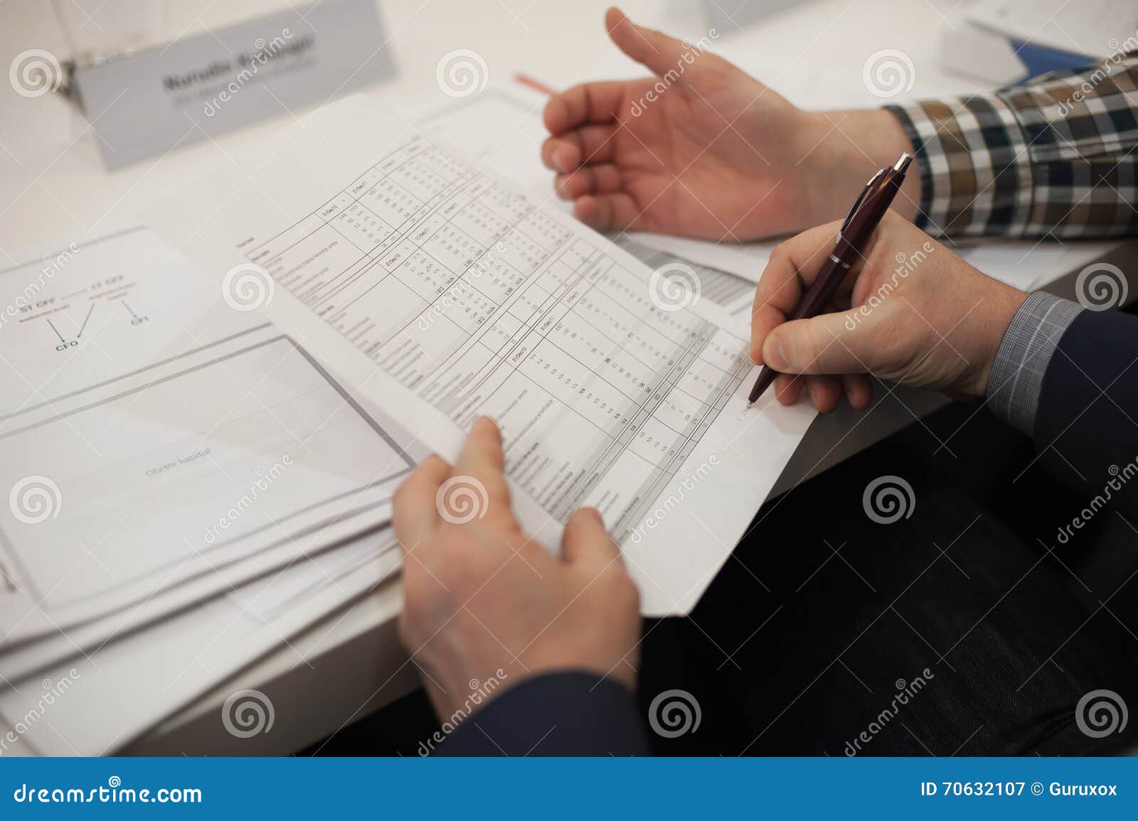 Businessman Working with Documents Stock Image - Image of holding ...