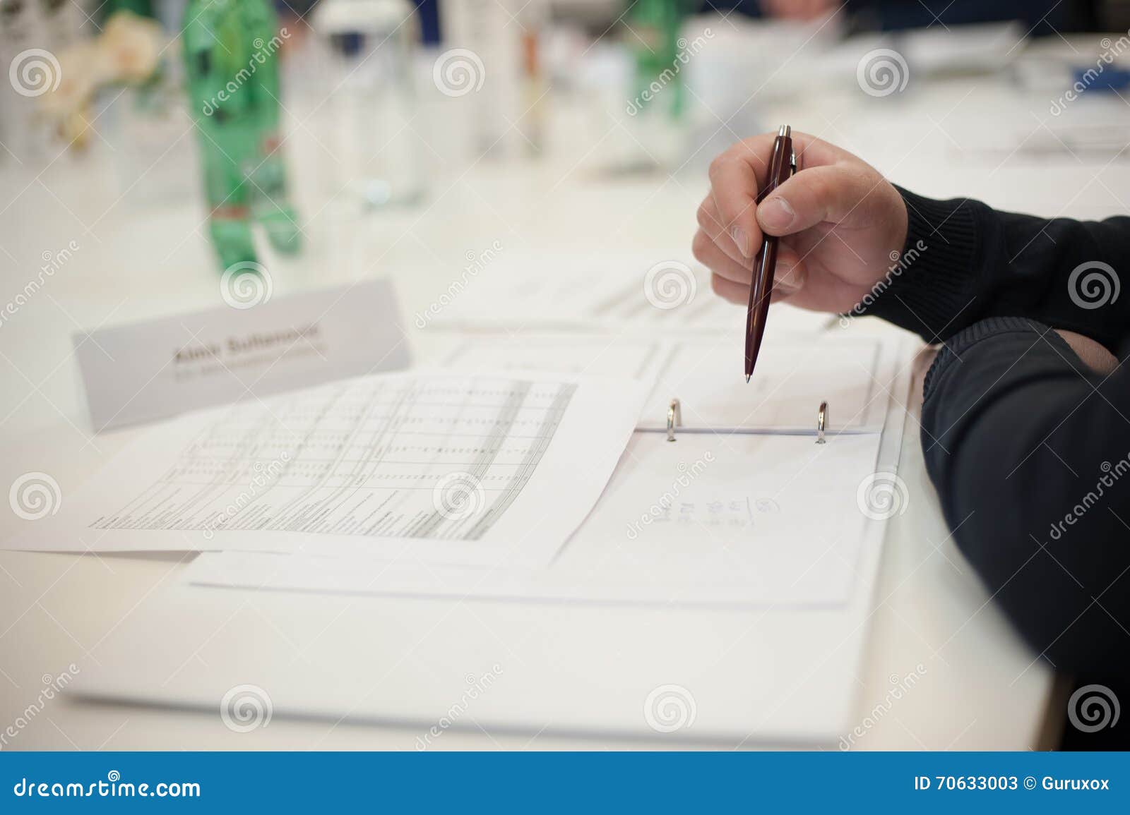 Businessman Working with Documents Stock Image - Image of paperwork ...