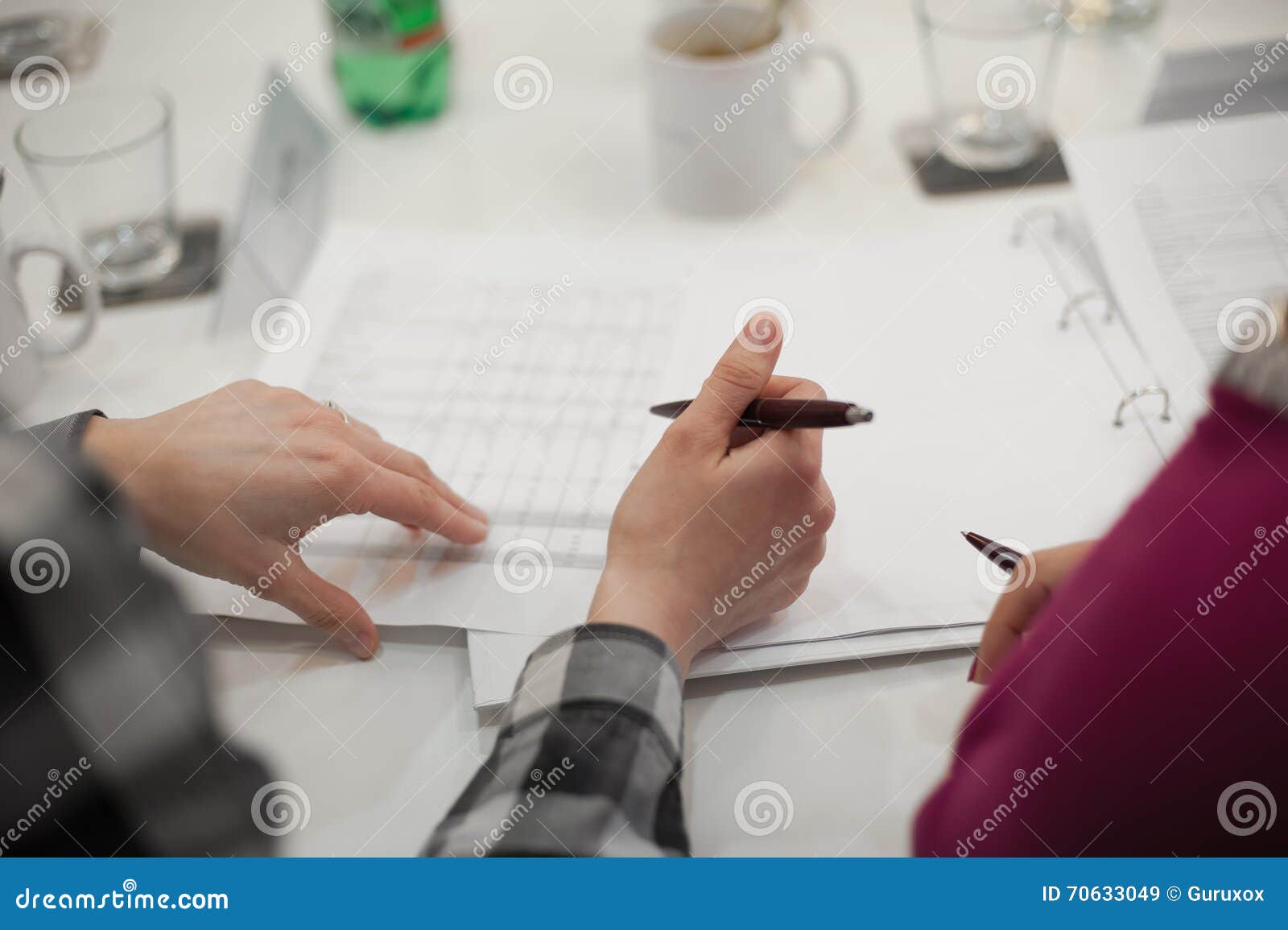 Businessman Working with Documents Stock Image - Image of desk ...