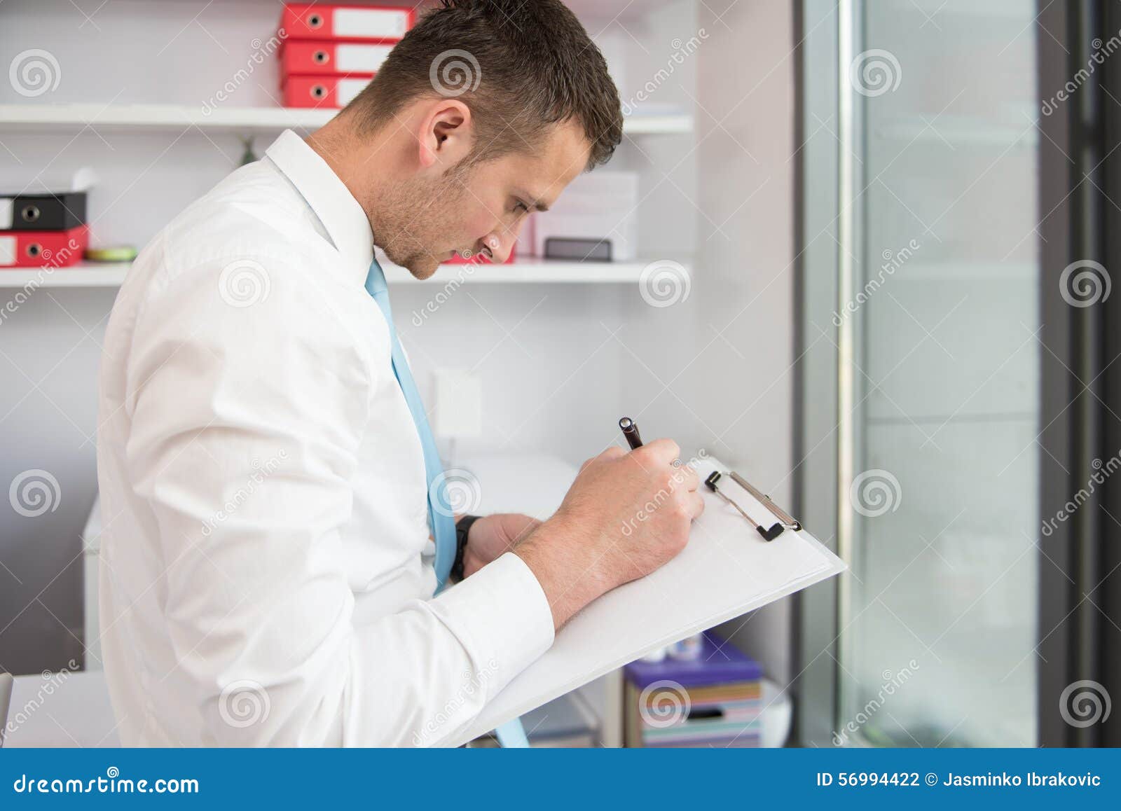 Businessman Working with Documents in the Office Stock Photo - Image of ...
