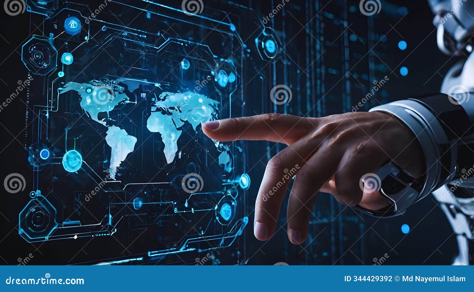 Futuristic Touch Interface With Digital Technology Stock Photography | CartoonDealer.com #331417898