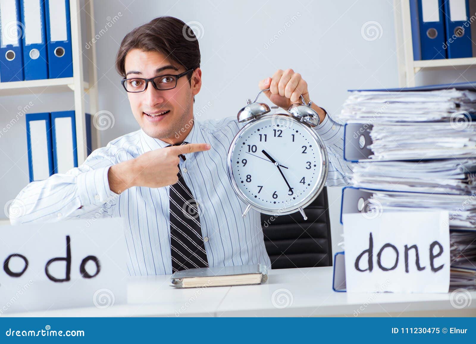 The Businessman Working on His To-do List Stock Image - Image of list ...