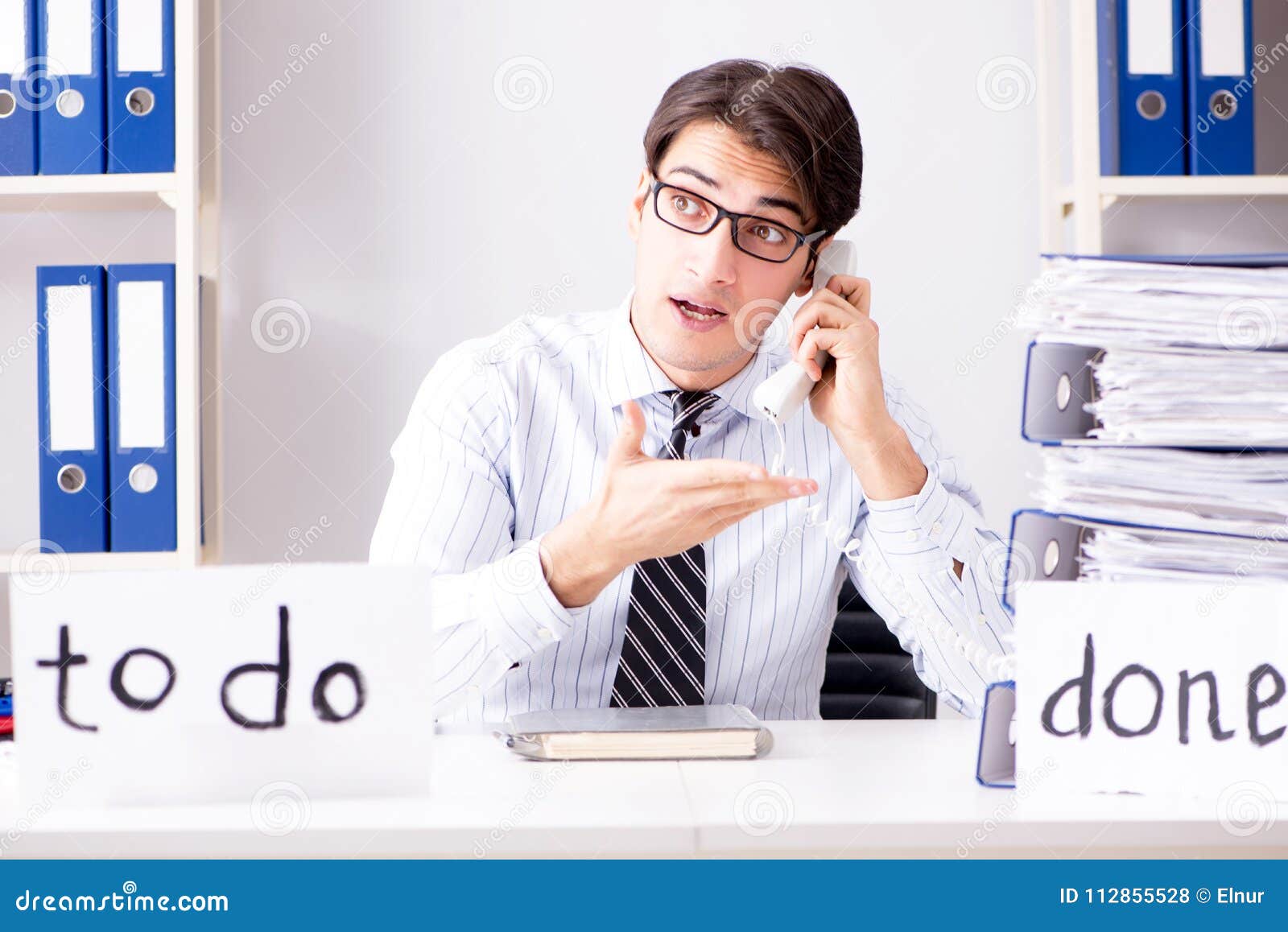 The Businessman Working on His To-do List Stock Photo - Image of memo ...