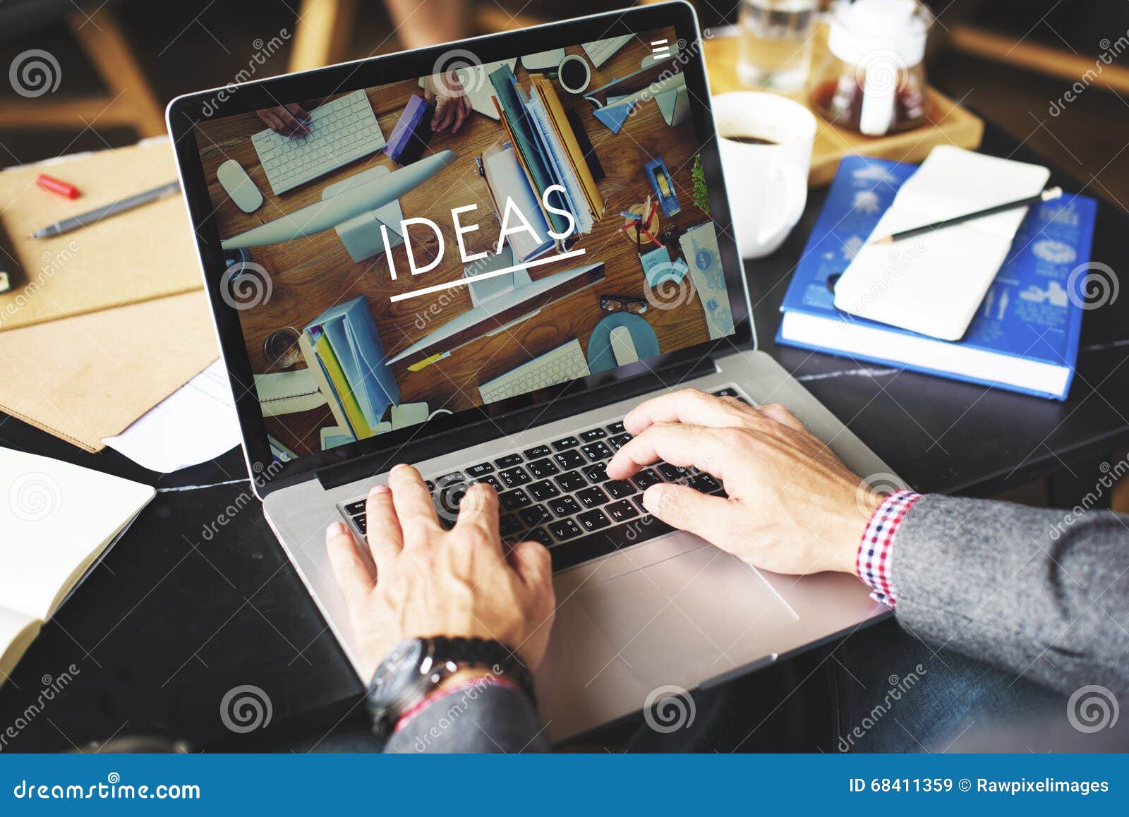 Businessman Working Ideas Creative Workplace Concept Stock Image ...