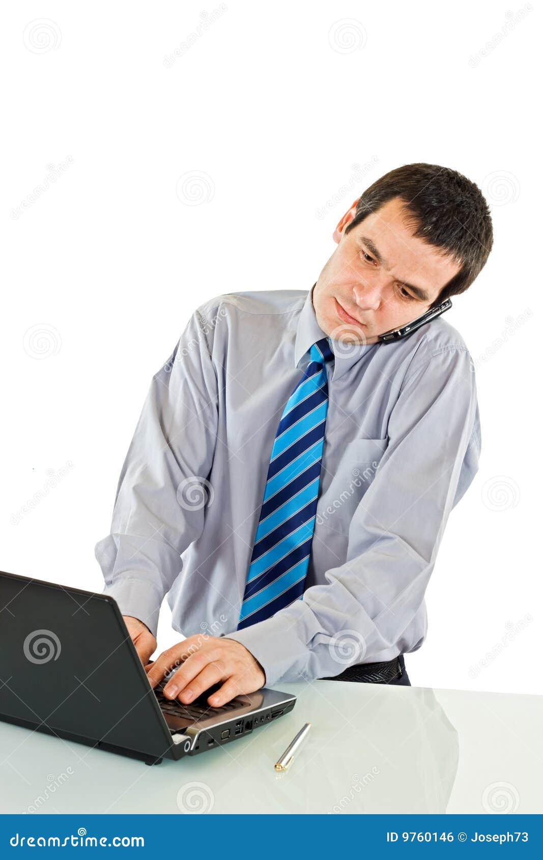 Businessman Working on the Laptop Stock Photo - Image of communicate ...