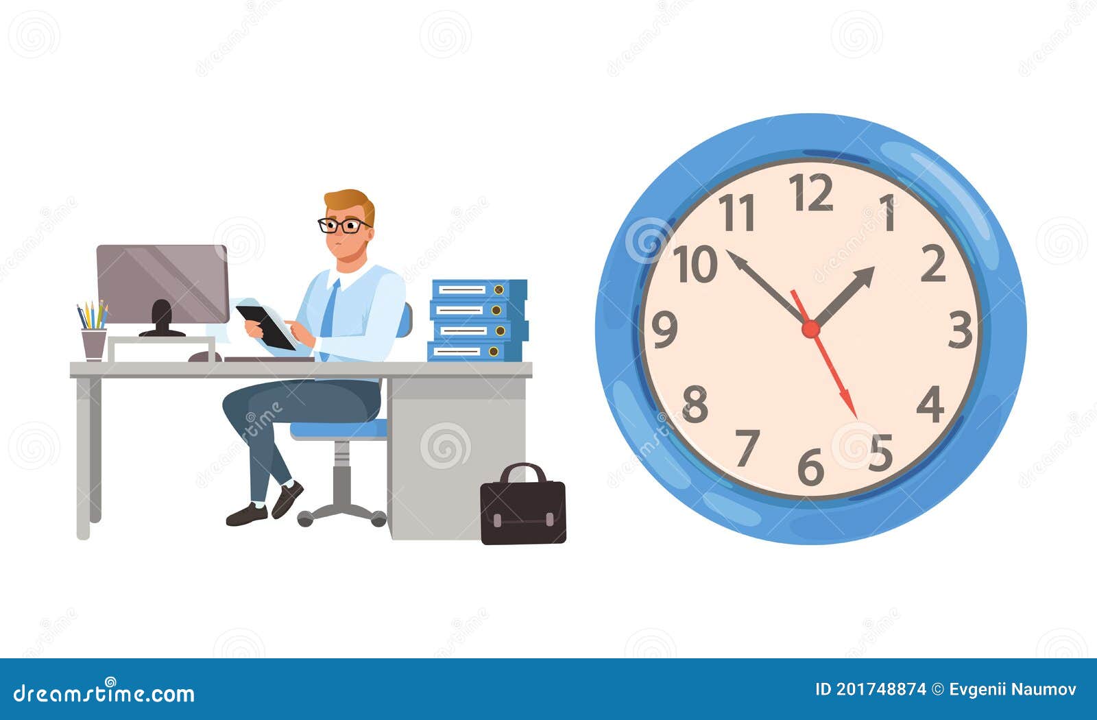 Businessman Working with Laptop Computer at His Office, Young Man ...