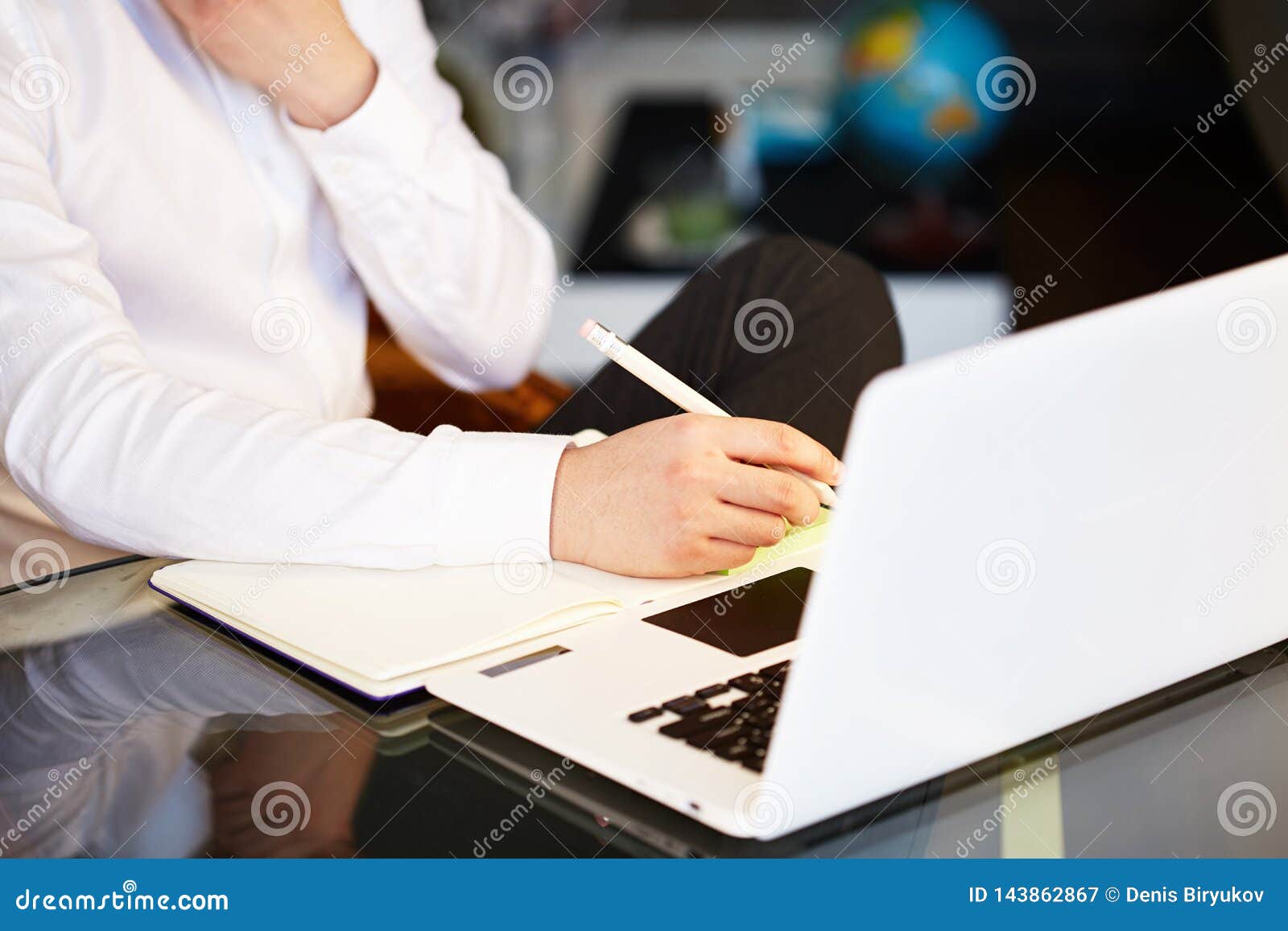 Businessman Working Laptop Office Connecting Networking Concept Stock ...