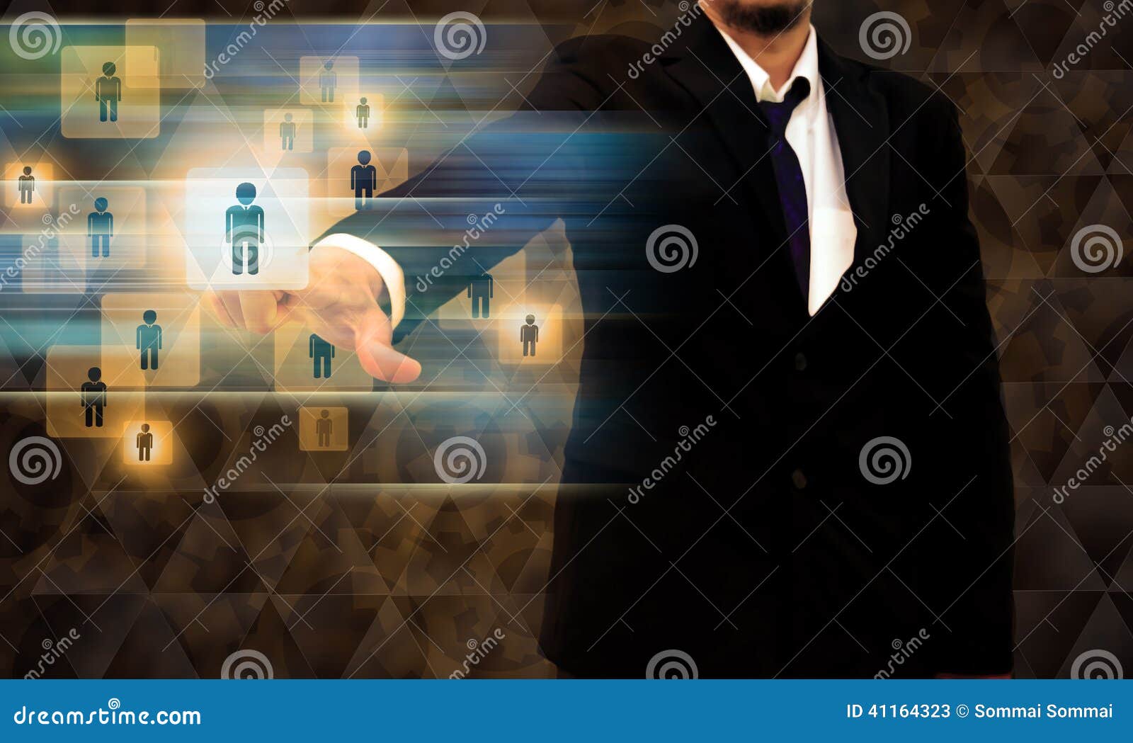 Businessman Working on Modern Technology Stock Image - Image of ...