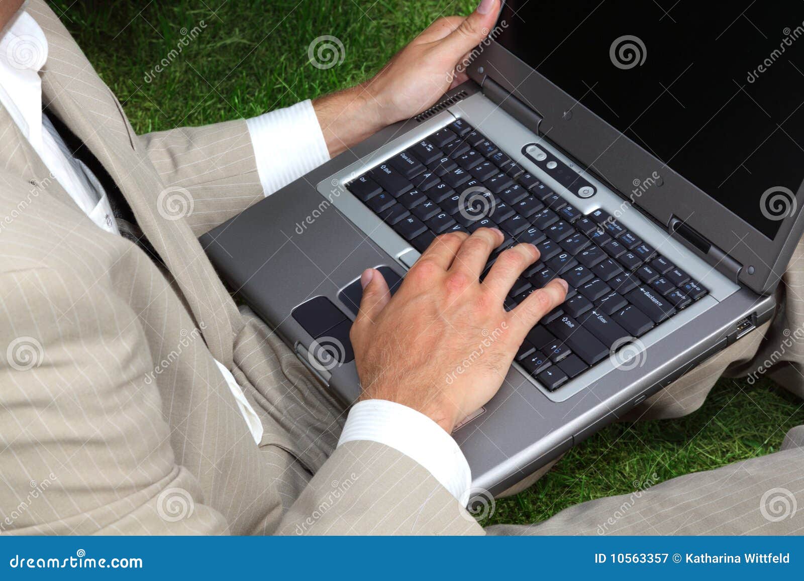 Businessman Working Outside Stock Image - Image of closeup, adult: 10563357