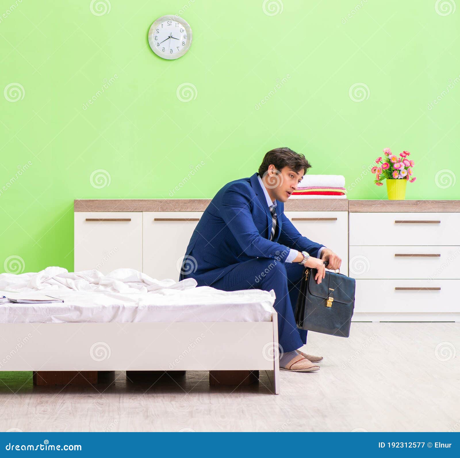 Businessman Working Overtime in Hotel Room Stock Image - Image of mood ...
