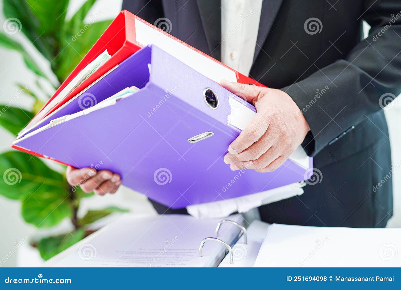 Businessman Working and Prepare Paperwork Report Data To Analysis ...