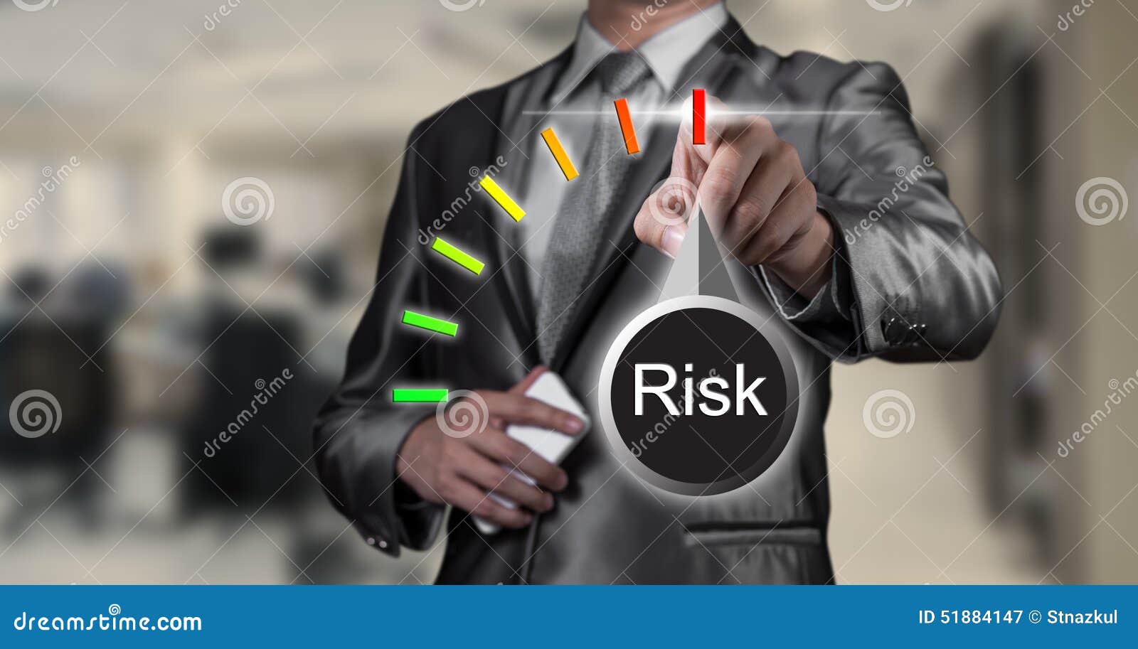 Businessman Working on Risk Management Stock Image - Image of decision ...