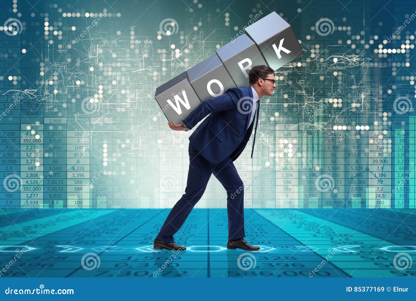 The Businessman Working Too Hard in Business Concept Stock Image ...