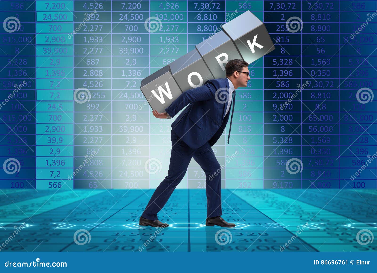The Businessman Working Too Hard in Business Concept Stock Image ...