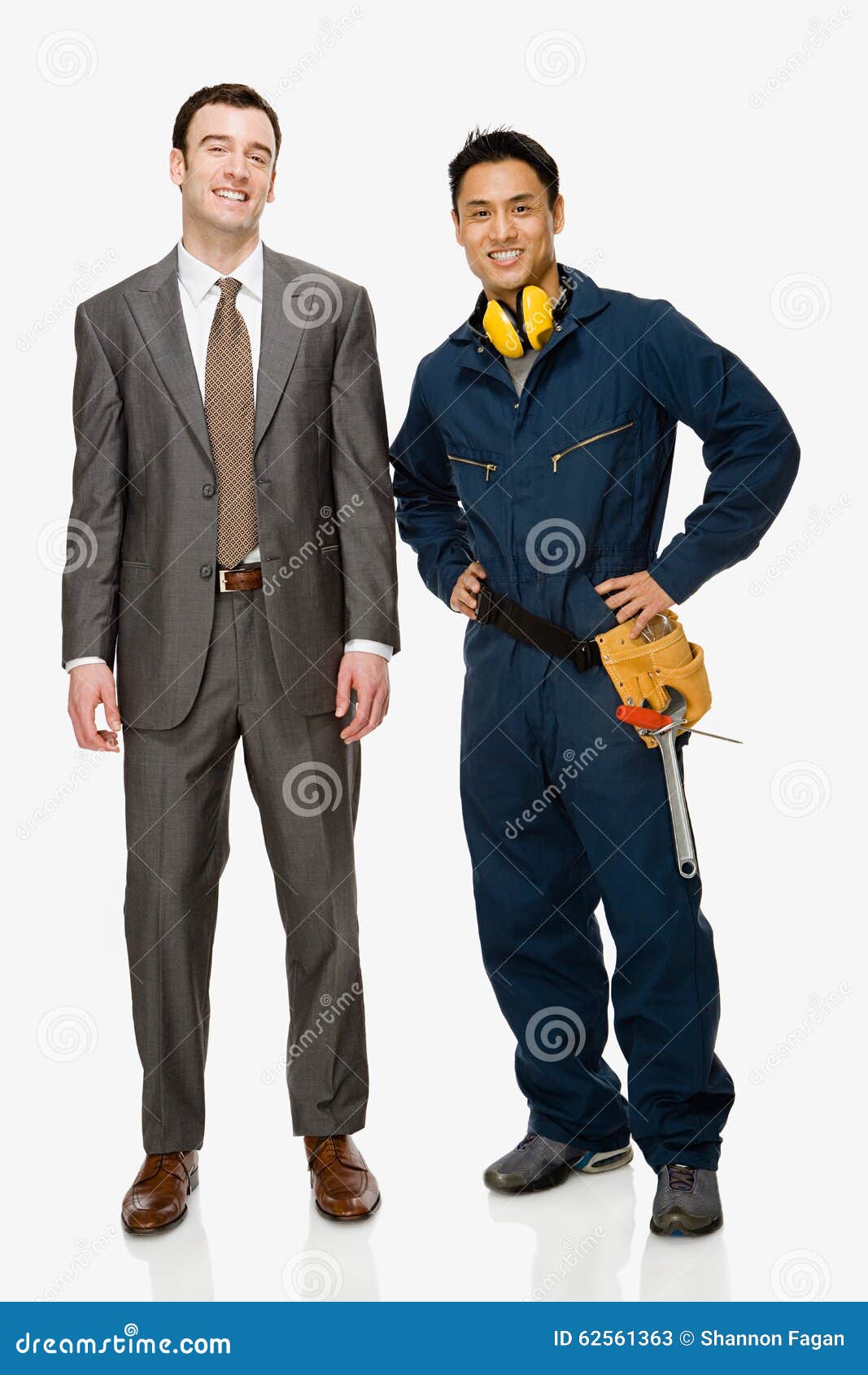 Businessman and workman stock image. Image of ethnicity - 62561363