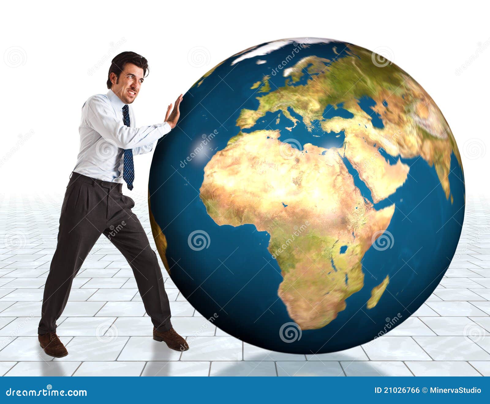 Businessman and the world stock photo. Image of finance - 21026766