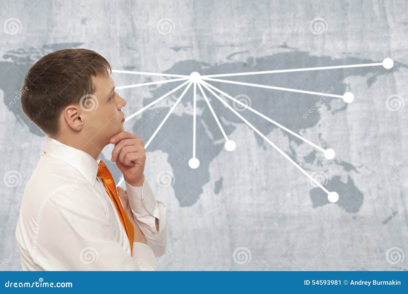 Businessman with world map stock image. Image of education - 54593981