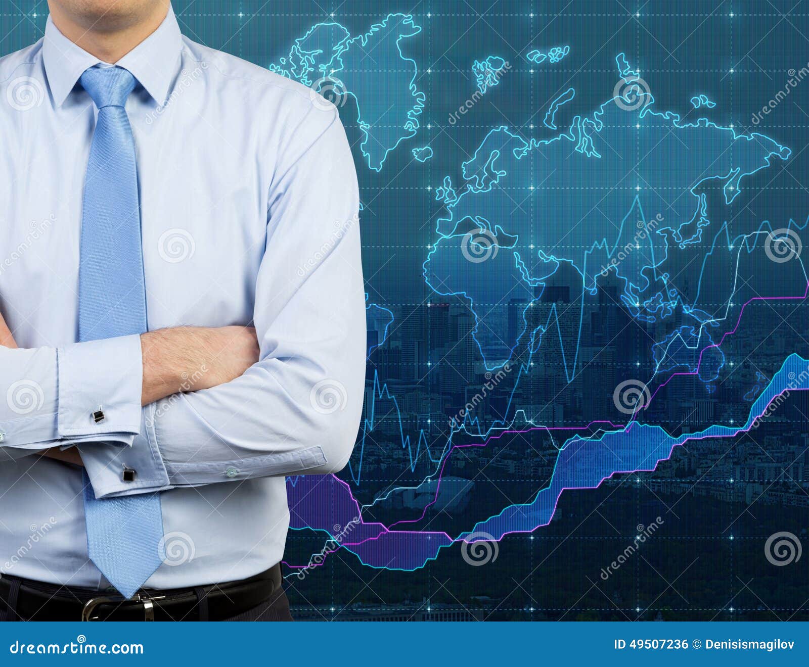 Businessman and world map stock photo. Image of meeting - 49507236