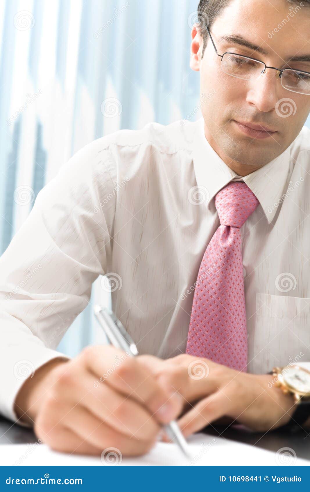 Businessman writing stock image. Image of consulting - 10698441