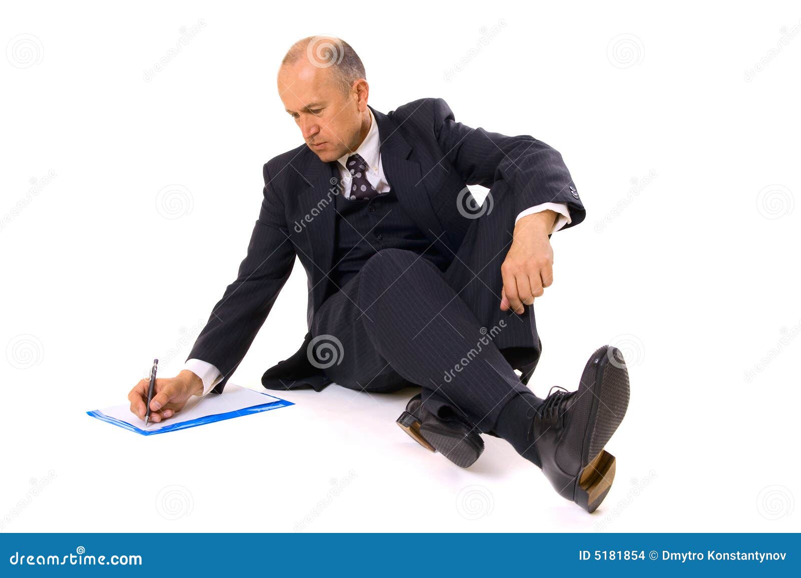 Businessman writing stock photo. Image of director, posing - 5181854