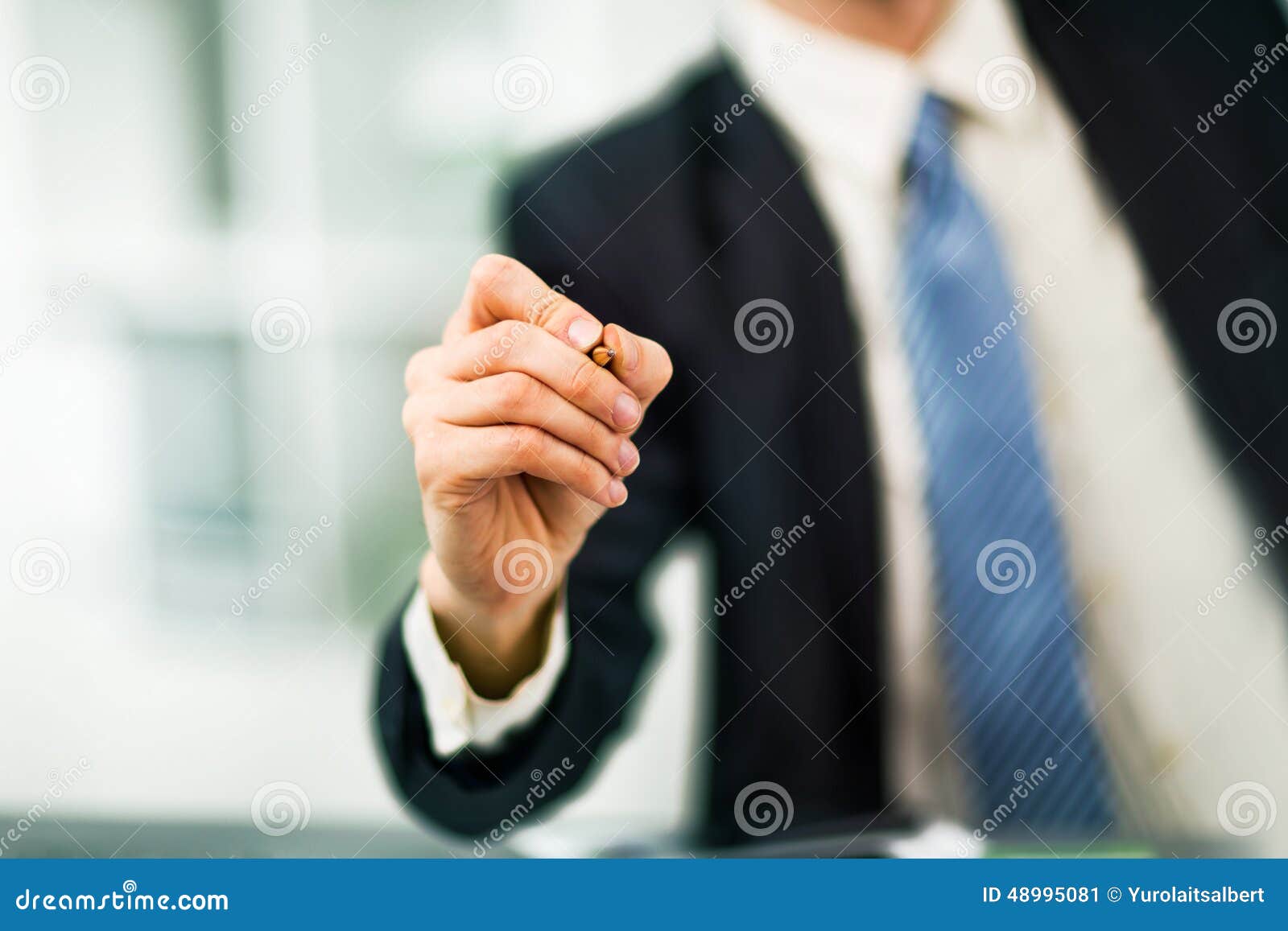 Businessman writing stock image. Image of office, creative - 48995081