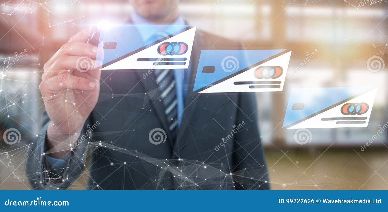 Composite Image of Businessman Writing on Digital Screen Stock Photo ...