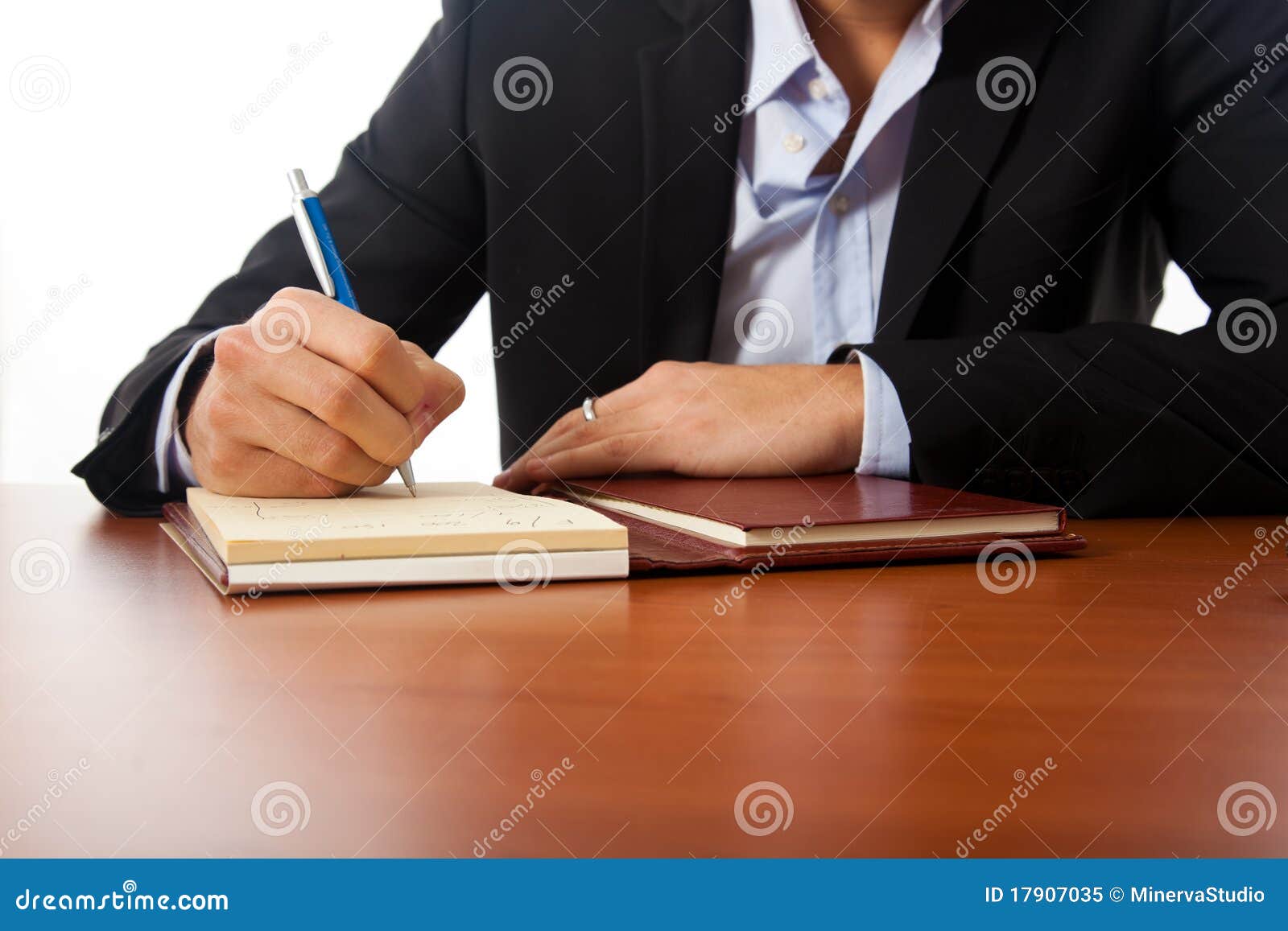 Businessman Writing Document Stock Image - Image of contract, person ...