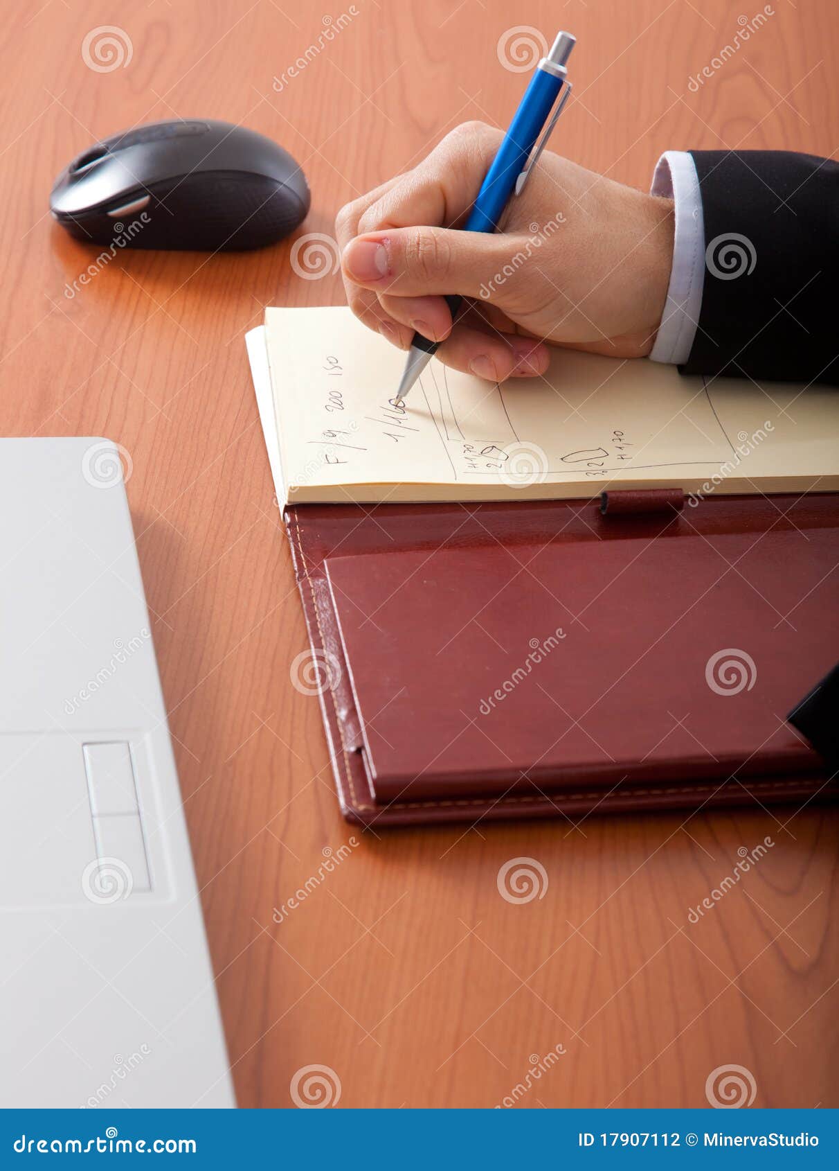 Businessman Writing Document Stock Photo - Image of people, fingers ...