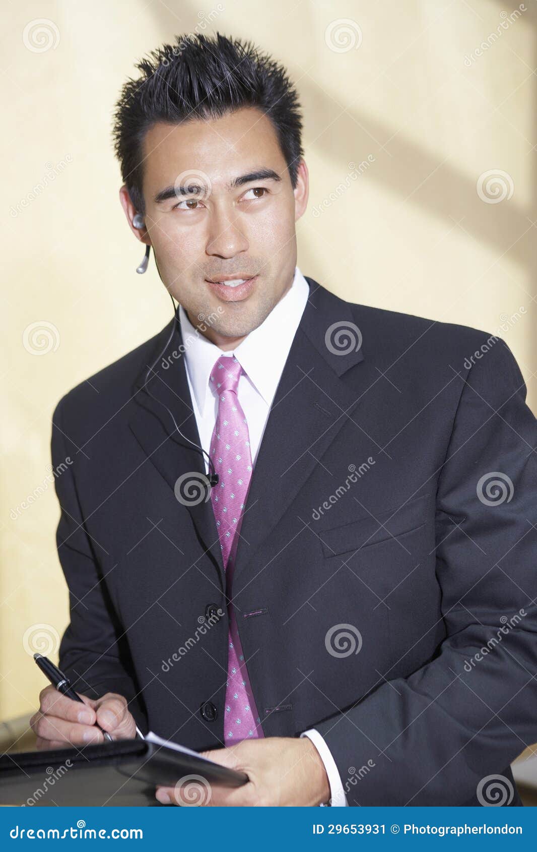 Businessman Writing on Document Stock Image - Image of people, business ...
