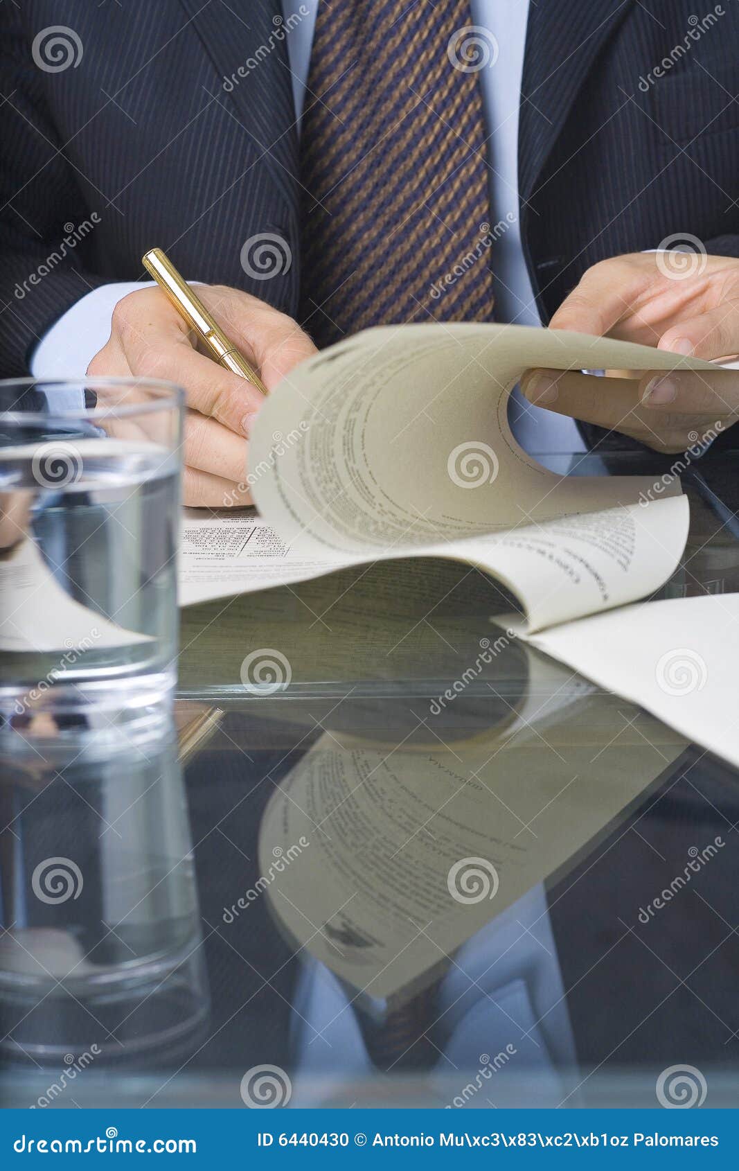 Businessman Writing in a Document Stock Photo - Image of adviser ...