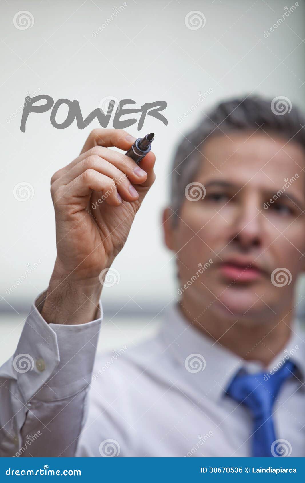 Man writing the word power stock photo. Image of power - 30670536