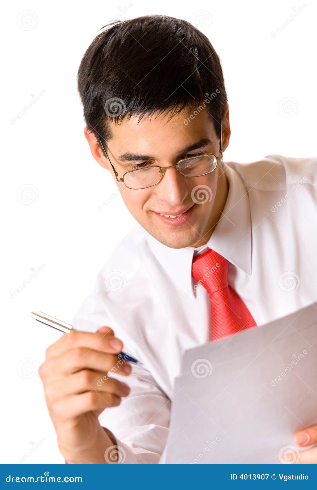 Businessman Writing, Isolated Stock Image - Image of success, lifestyle ...