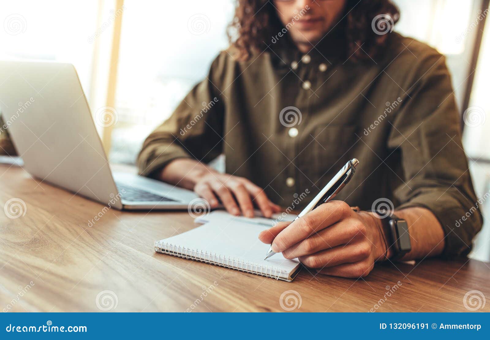 Businessman Writing Notes in a Notepad Stock Image - Image of paperwork ...