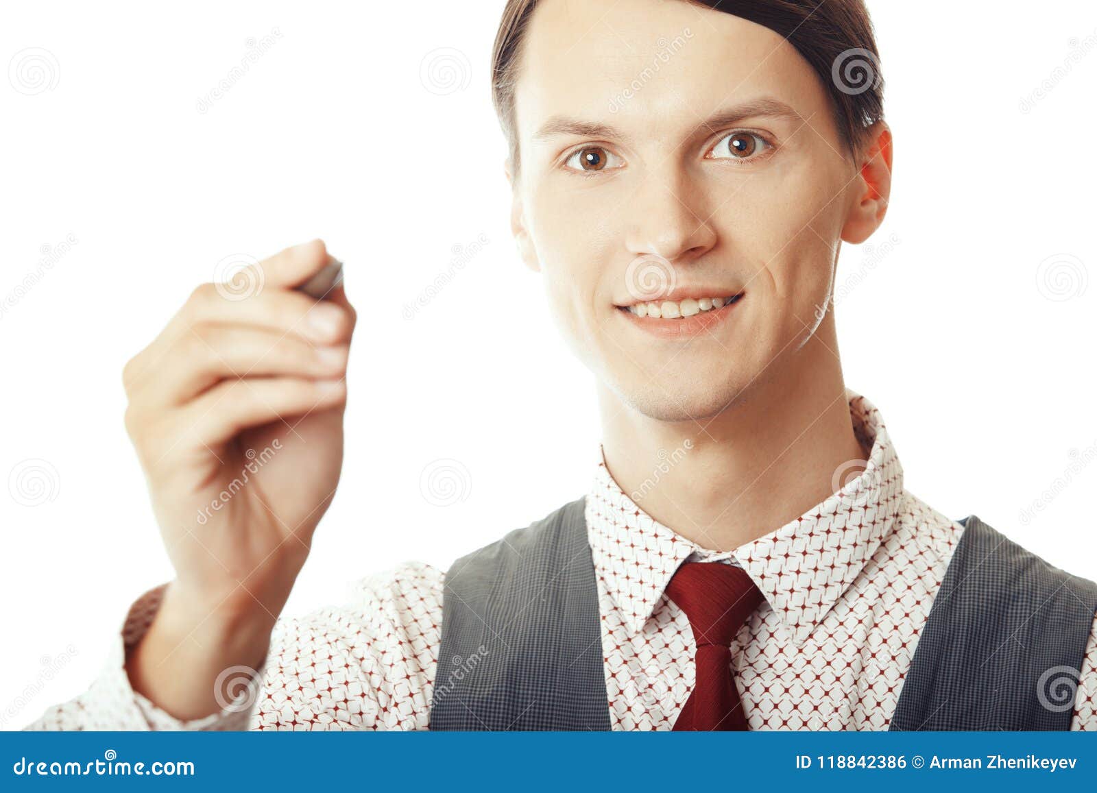 Writing man stock photo. Image of clerk, caucasian, education - 118842386