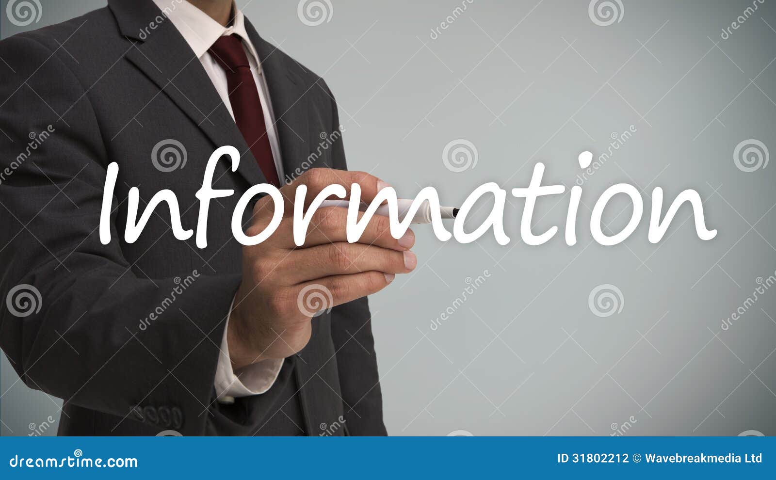 The Word Information As Letters In Letterpress Type Over Mosaic ...